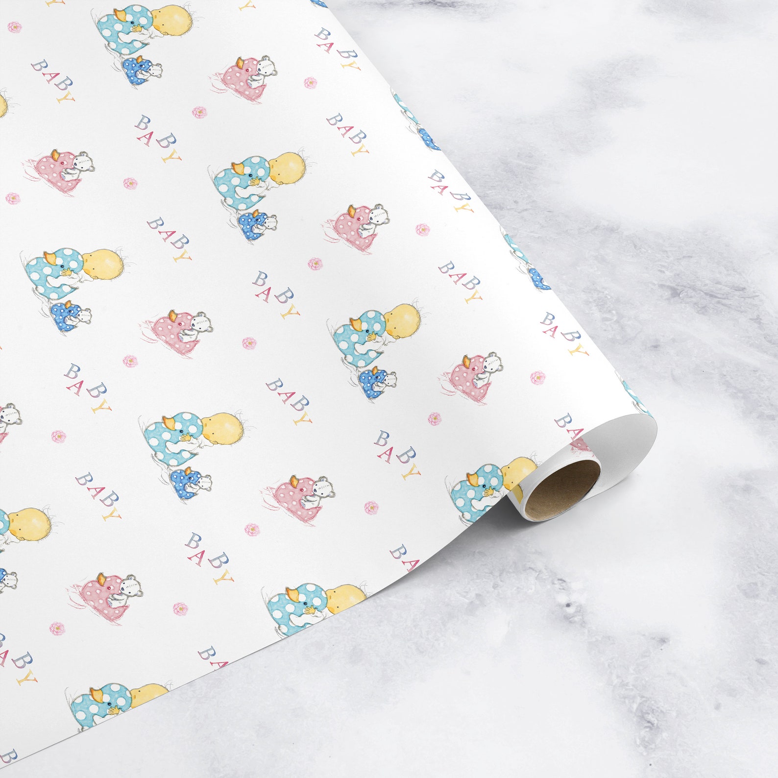 Baby Boys Wrapping Paper New Boy Gift Wrap Paper Blue - Etsy