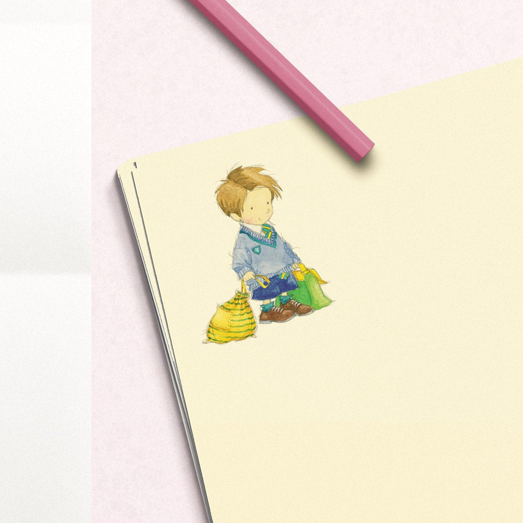 10x Boy School Writing Set With Stickers and Envelopes - Etsy UK