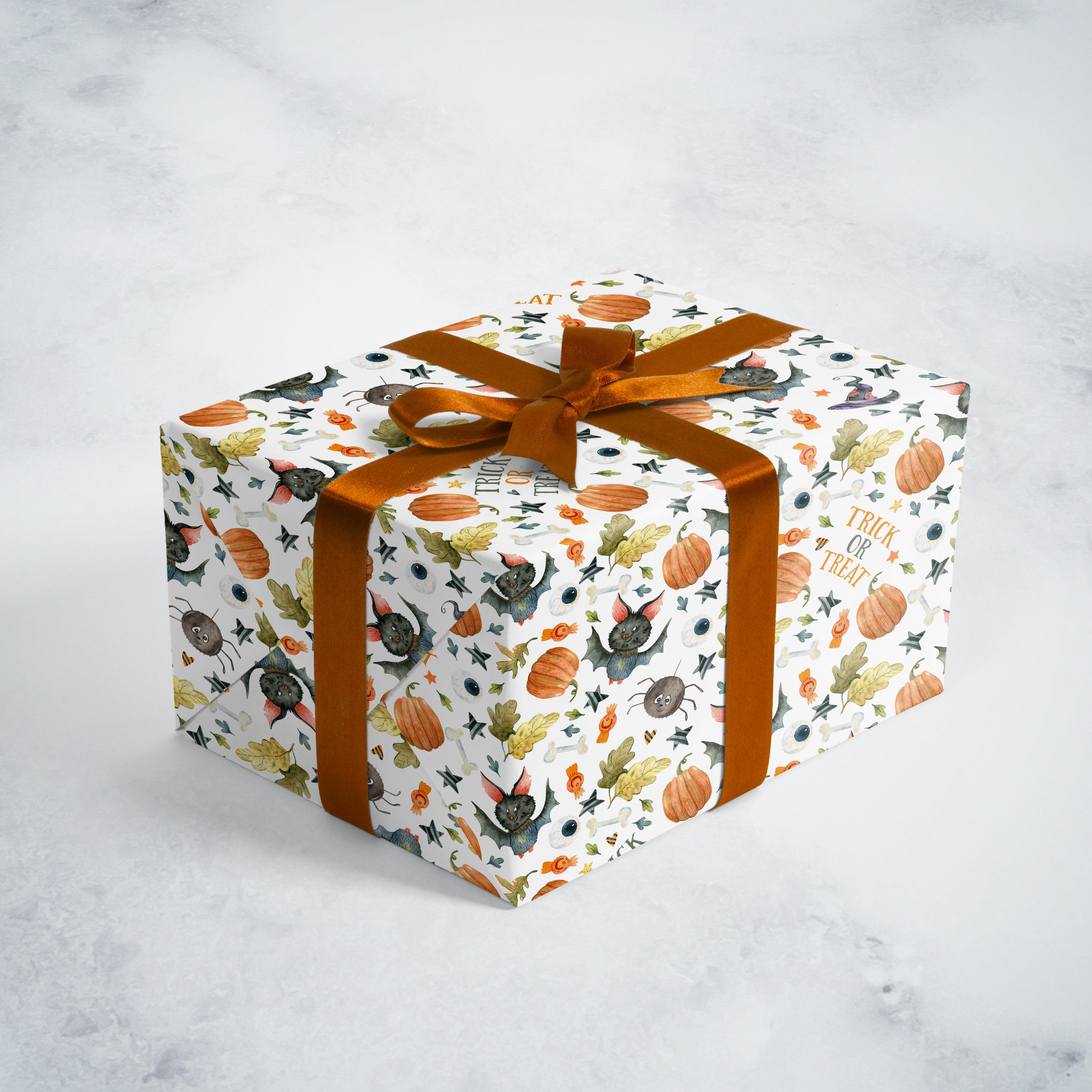 Halloween Pumpkin Wrapping Paper Gift Wrap Gift Wrapping B - Etsy UK