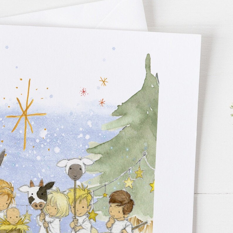 Nativity Card Nativity Set Scene Carte De La Nativité Kids - Etsy UK