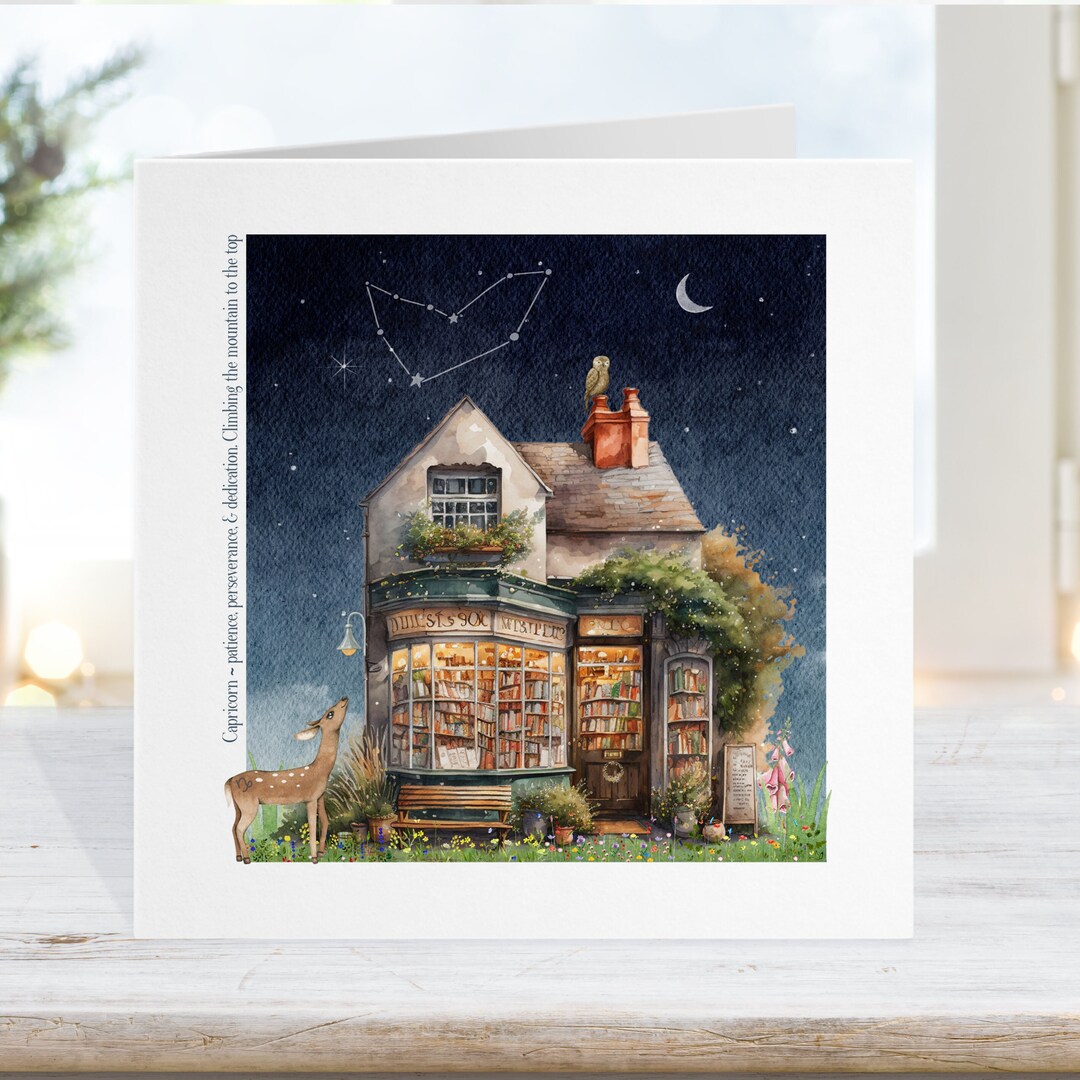 Capricorn Birthday Card, Zodiac Fantasy Fairy Shop Witch Folklore ...