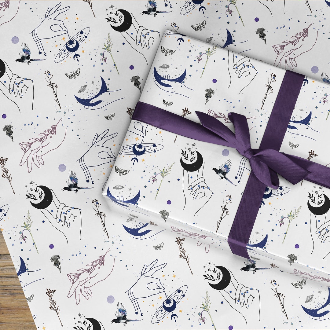Goddess Wrapping Paper, Goth Wrapping Paper, Hand of the Goddess Wiccan ...