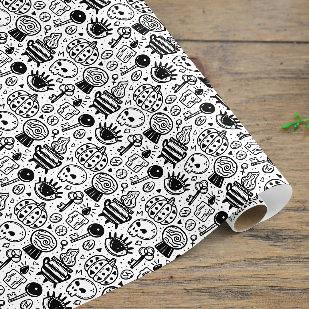 Witch Wrapping Paper Roll, Wizard Wrapping Paper, Magic Wiccan Gift ...