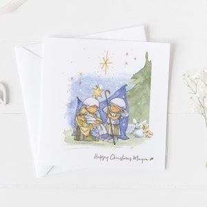 Nativity Card, Nativity Set Scene, Carte De La Nativité, Kids Christmas ...