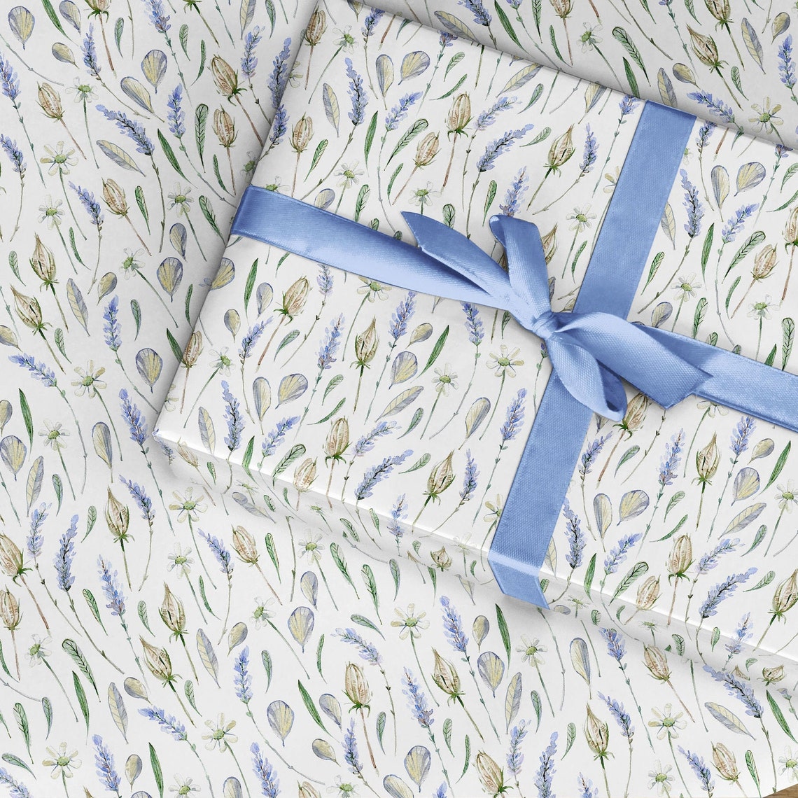 Lavender Wrapping Paper Wild Flowers Wrapping Paper Gift - Etsy