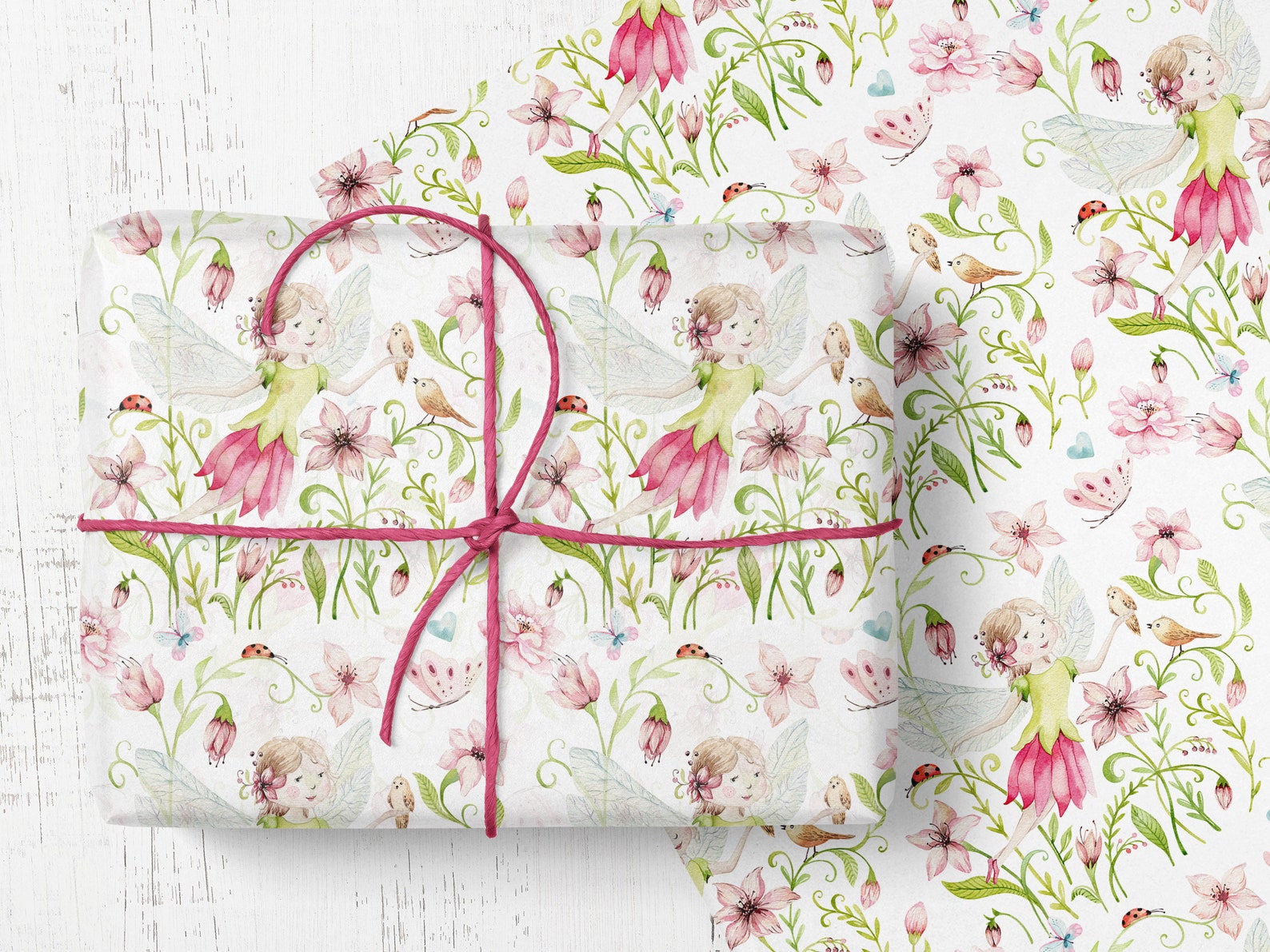 Prettiest Fairy Wrapping Paper Ever Made Fairy Flower Gift - Etsy