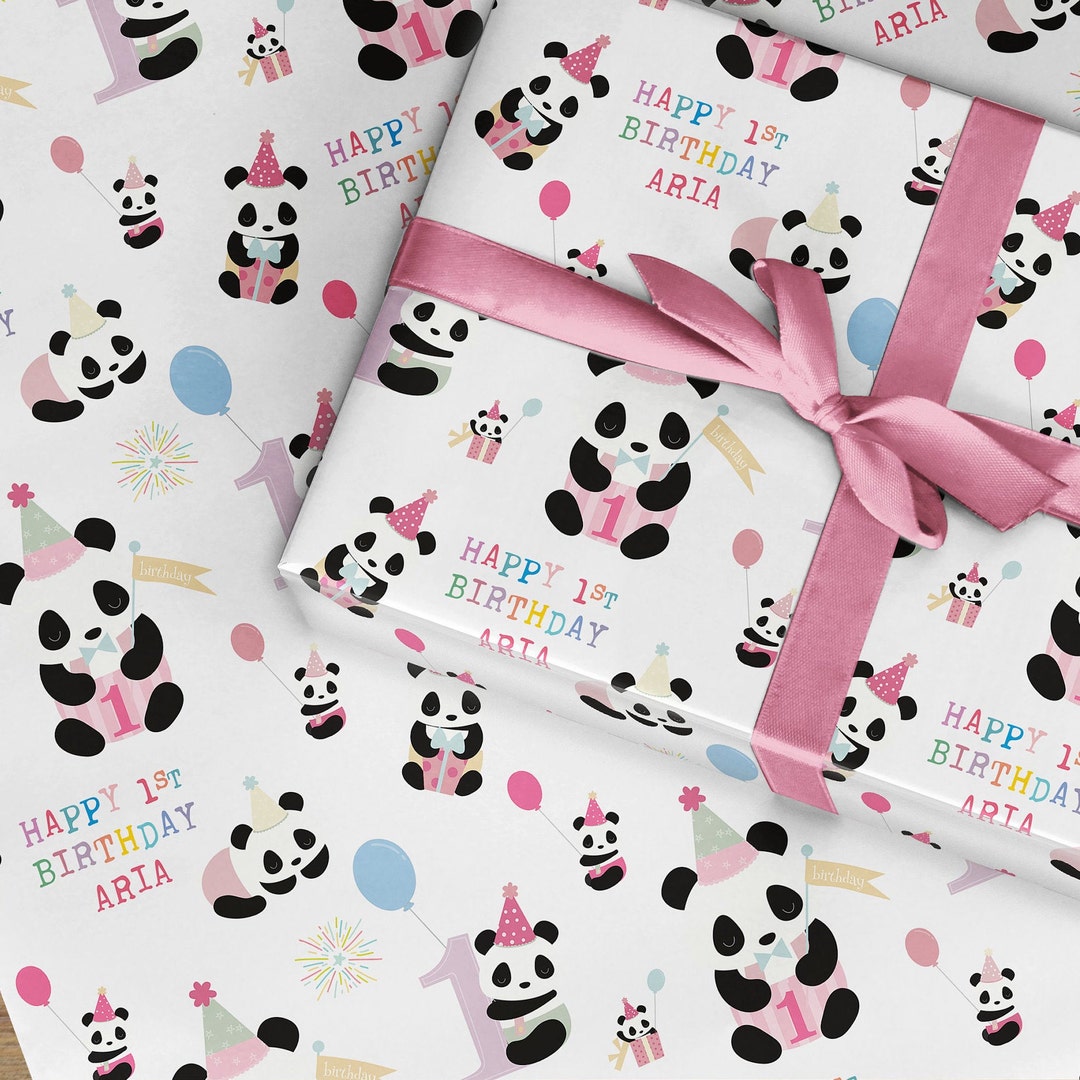 Baby Personalised 1st Birthday Wrapping Paper, Any Name, Childrens ...