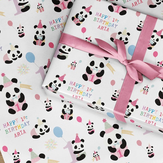 Baby Personalised 1st Birthday Wrapping Paper Any Name | Etsy