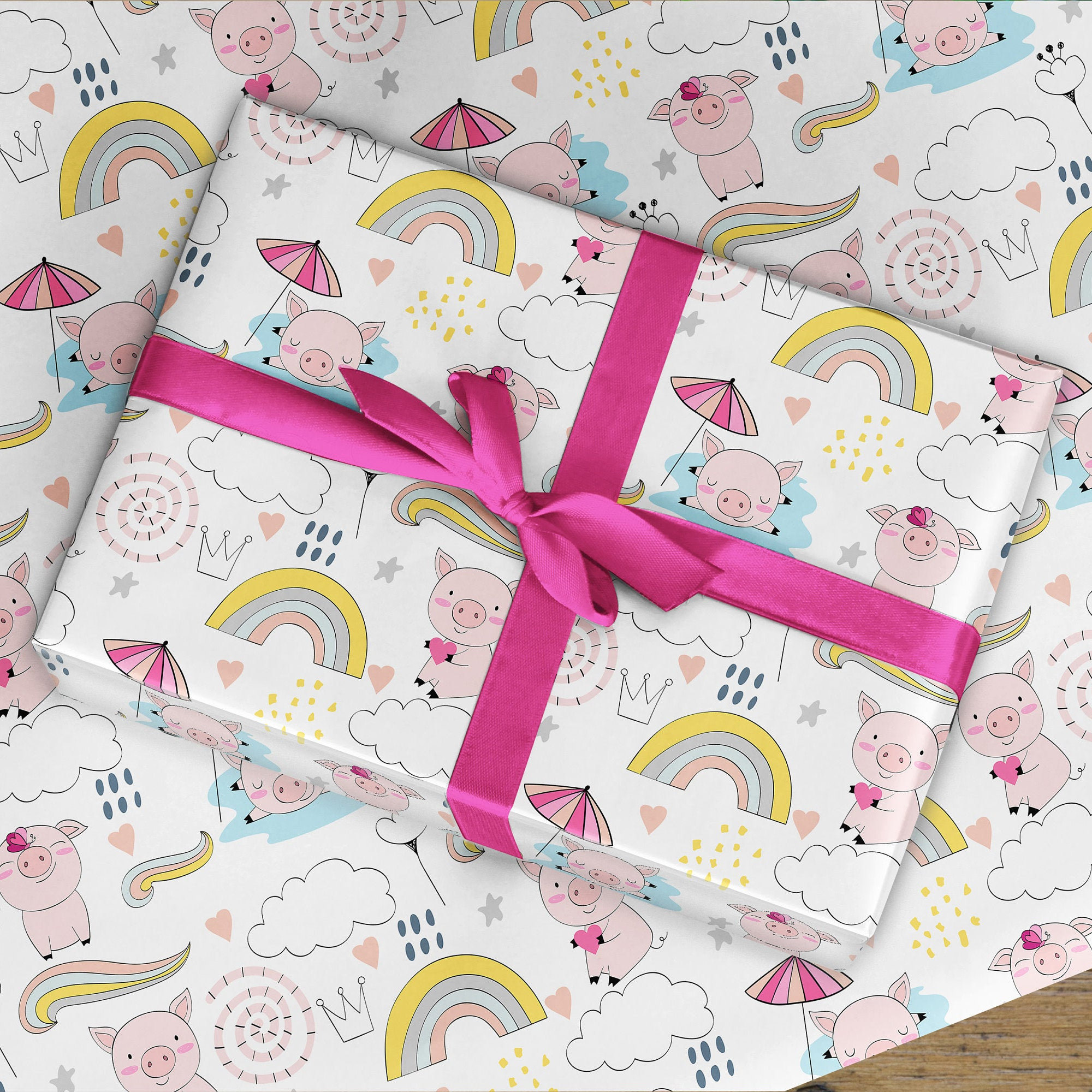Pig Wrapping Paper Piggy Wrapping Paper Farm Wrapping Paper - Etsy