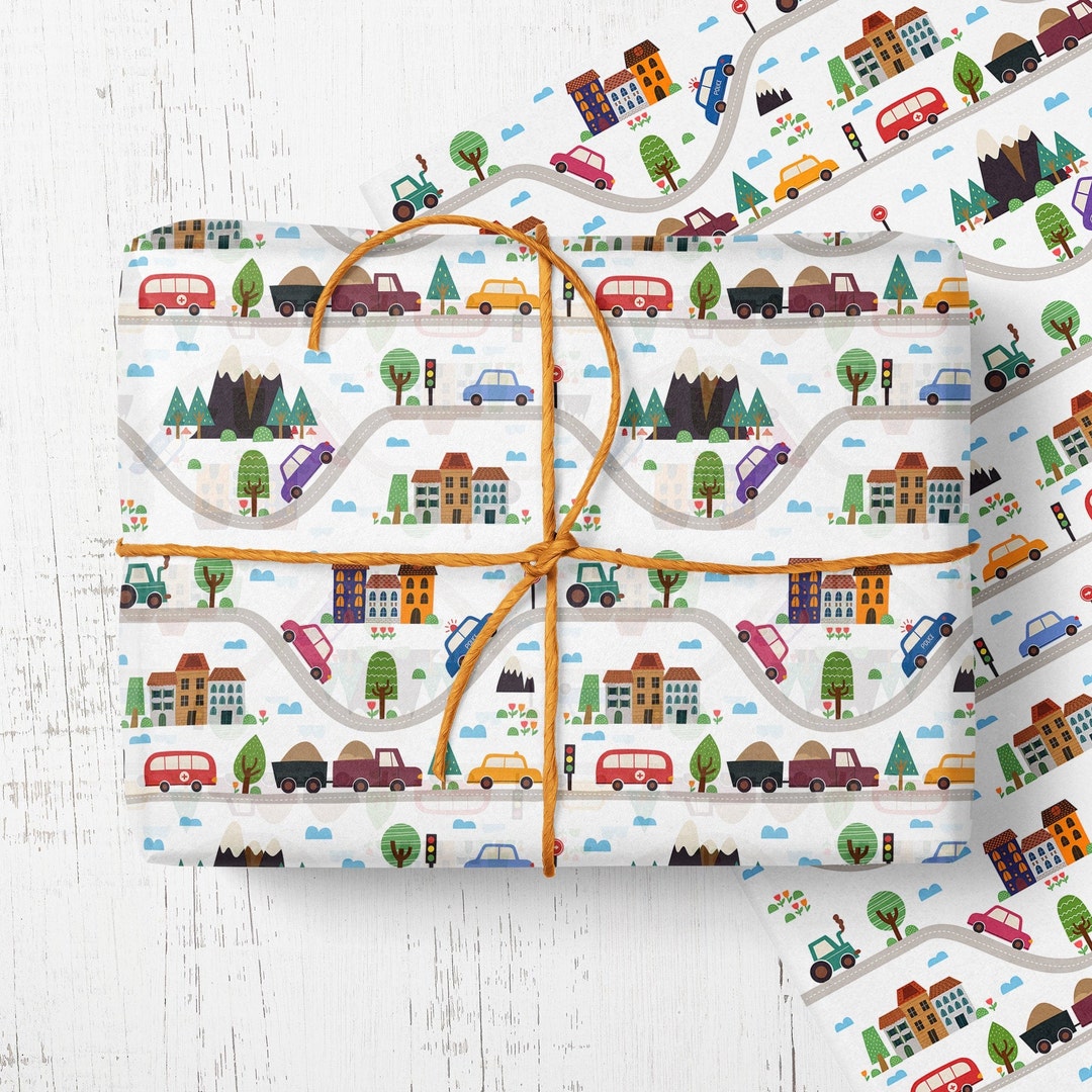Cars wrapping paper, Driving test wrapping paper, 1st Car luxury gift ...