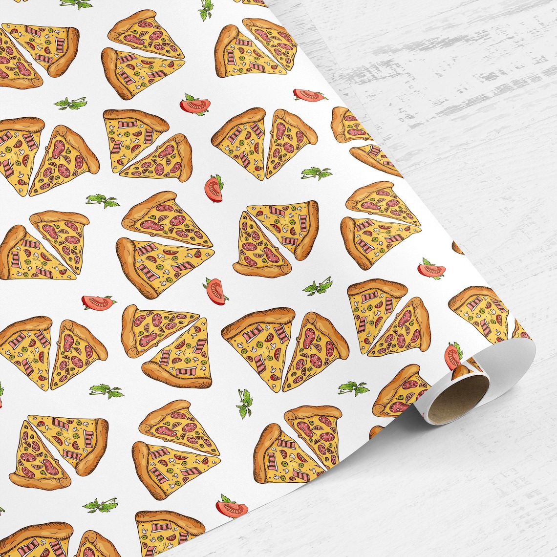Wrapping Paper Roll Pizza wrapping paper pizza takeaway gift | Etsy