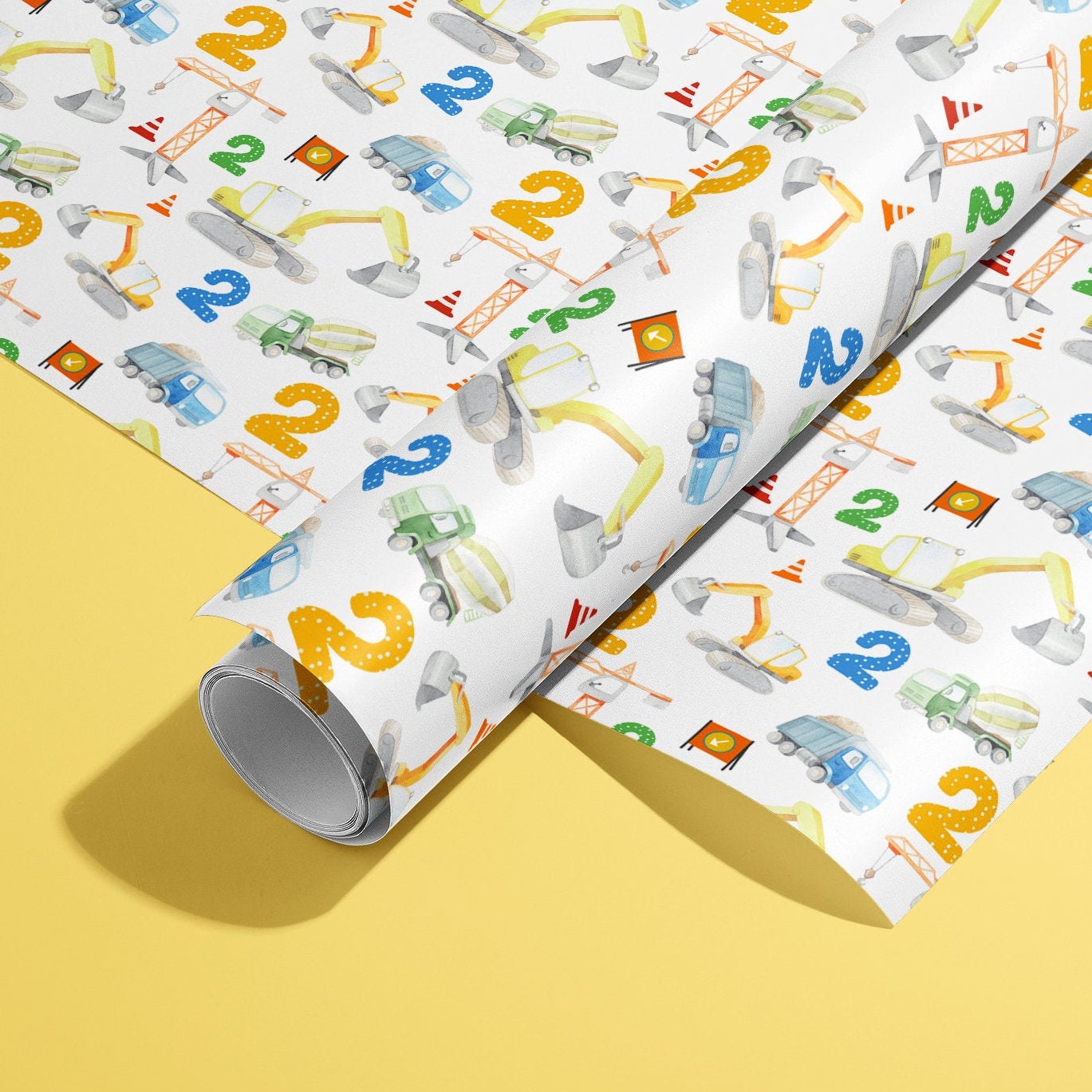 Wrapping Paper Paper, Party & Kids Personalised Builder Construction ...