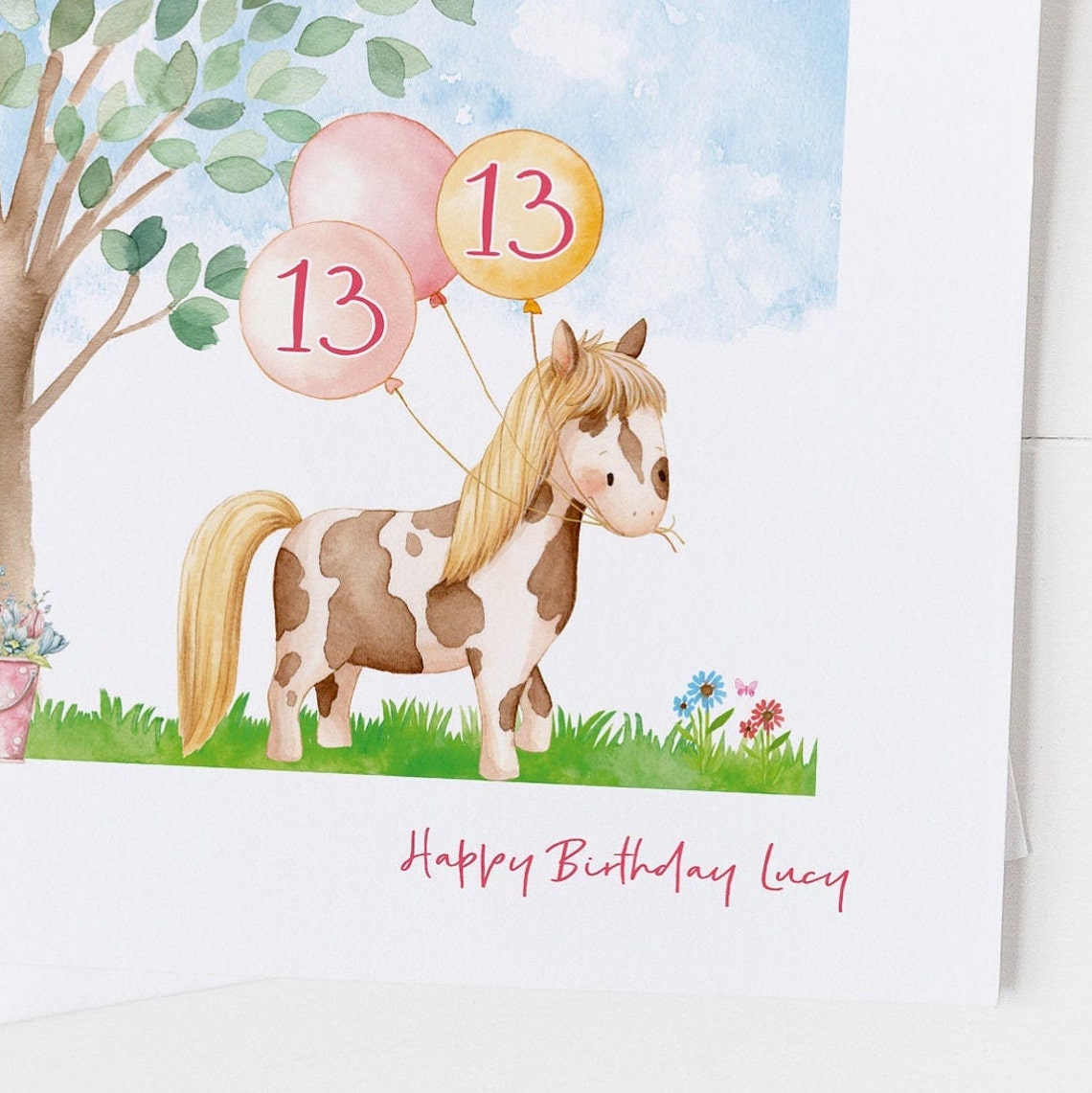 Pony Birthday Card Any Age Birthday Card Equine Card - Etsy UK