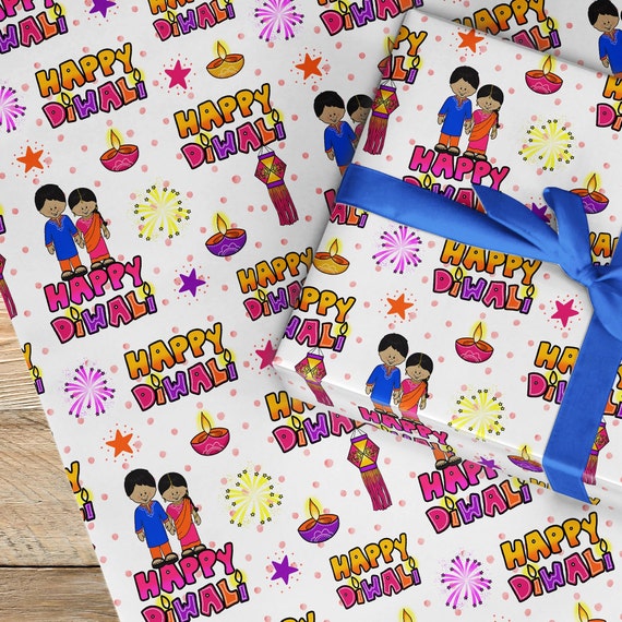 Paper Paper & Party Supplies Indian Mum Diwali Wrapping Paper Hindu ...