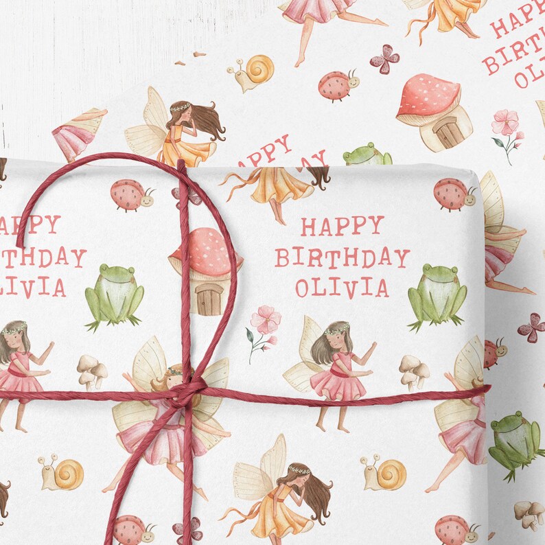 Kids Personalised Birthday Girl Wrapping Paper Any Age Any - Etsy
