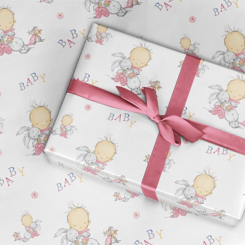 Baby Boys Wrapping Paper New Boy Gift Wrap Paper Blue - Etsy UK