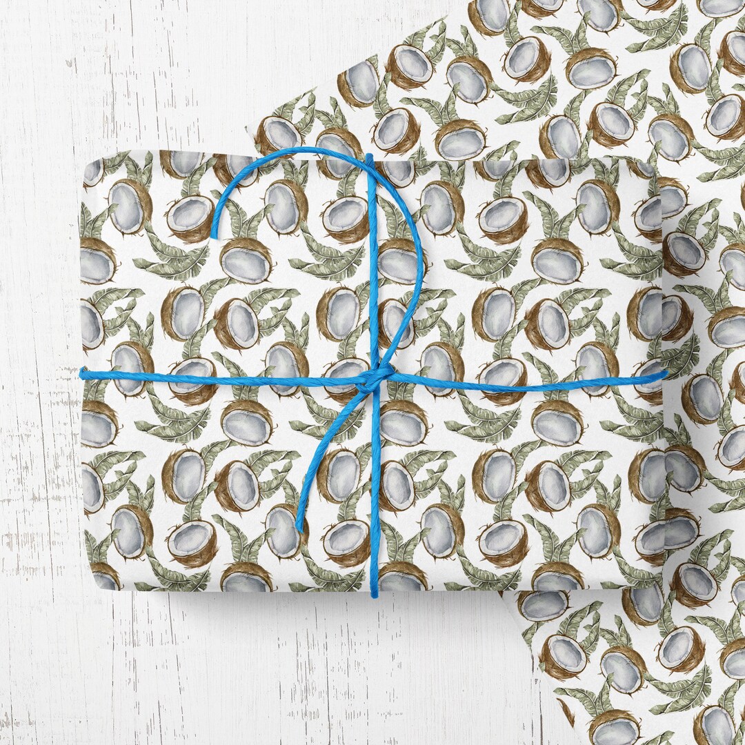 Coconut Wrapping Paper, Fruit Nut Wrapping Paper, Food Decopatch Paper ...