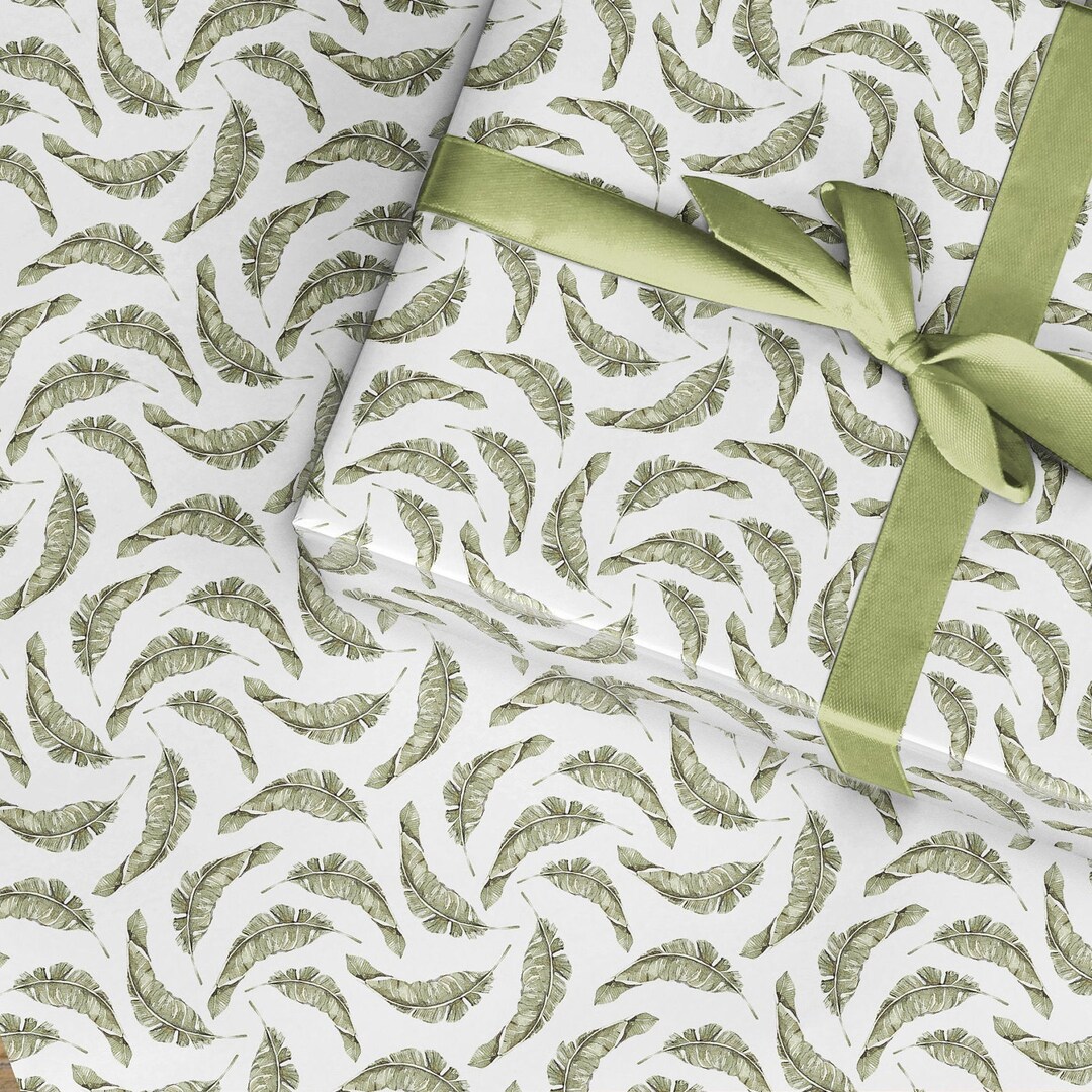 Tropical Leaf Wrapping Paper: Rainforest Gift Wrap - Etsy UK