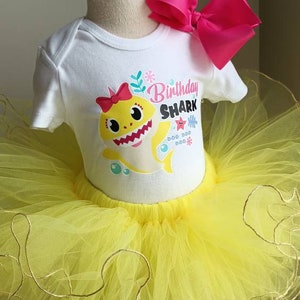 Baby Shark Birthday Outfit, Baby Shark Outfit for Girl - Etsy
