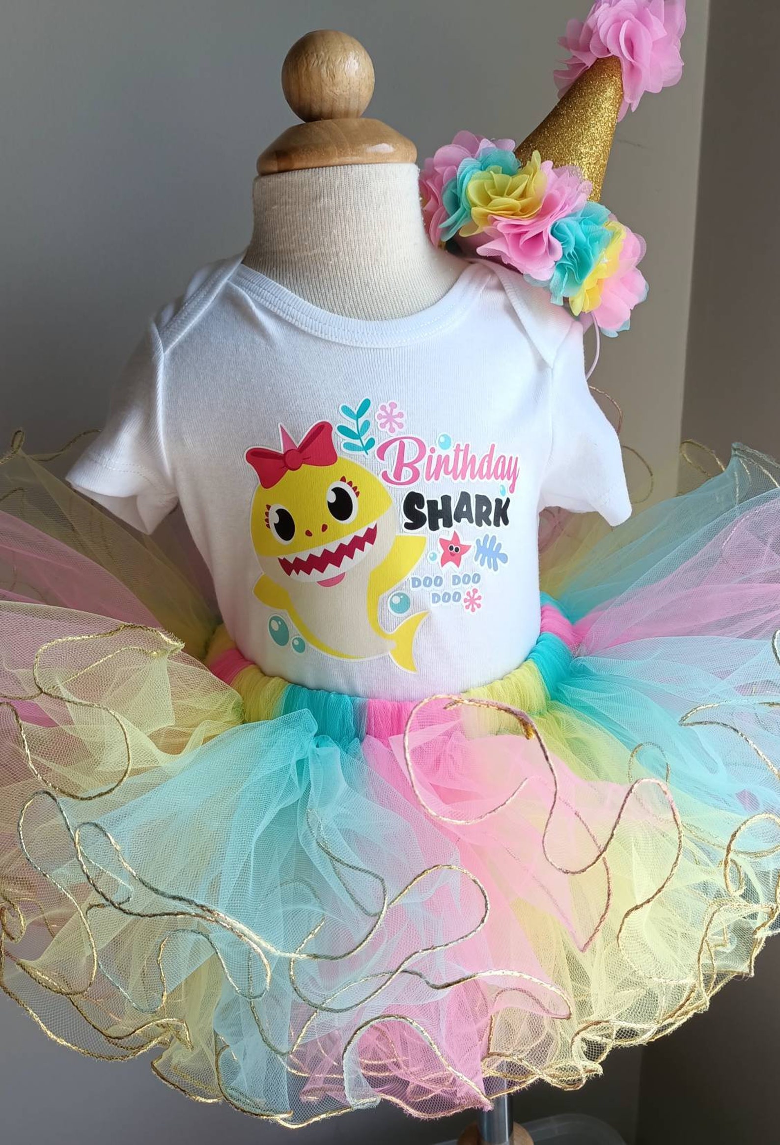 Baby Shark Birthday Outfit Baby Shark Outfit - Etsy