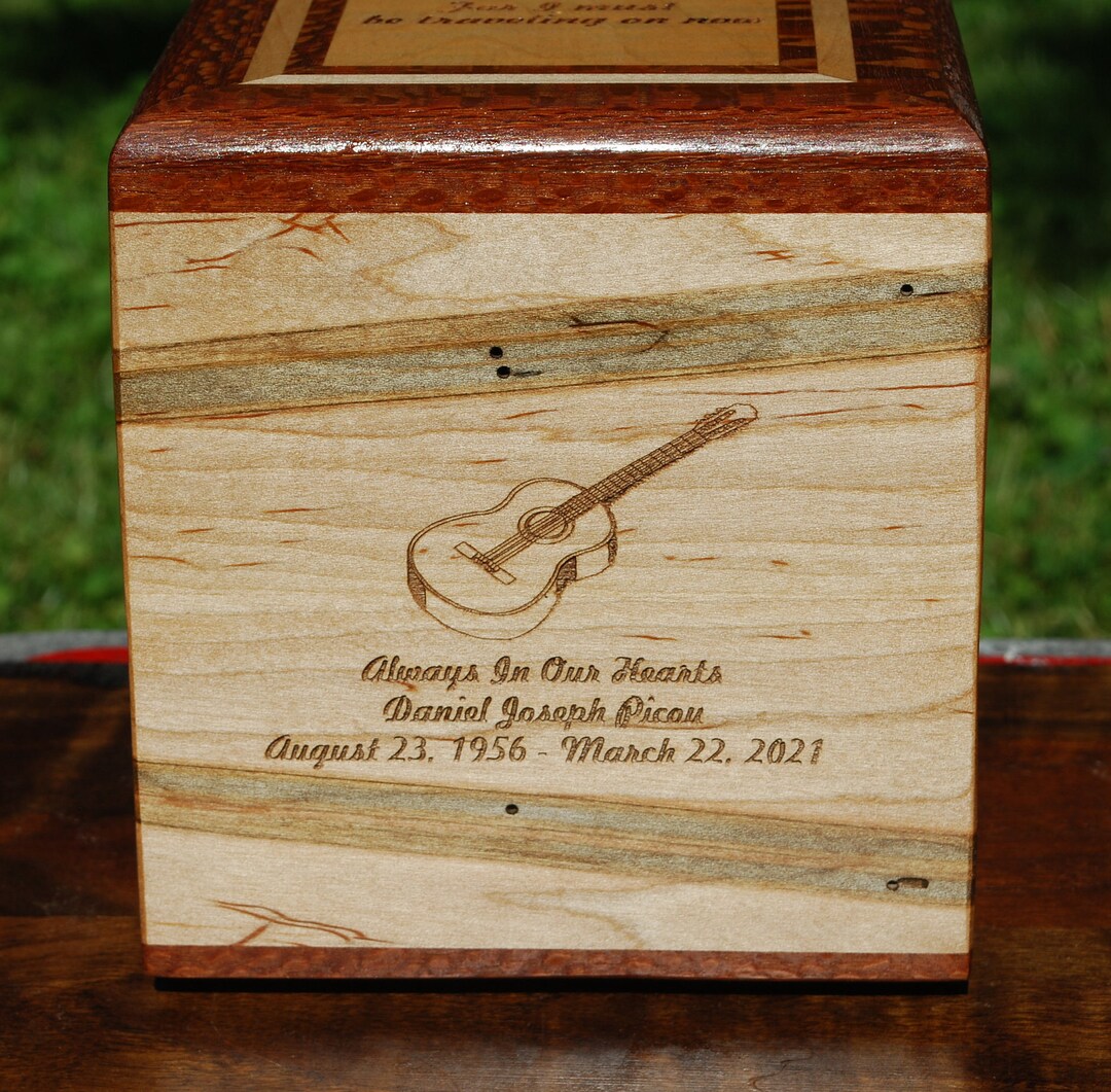 Custom Built Adult Memorial Urn-handcrafted From Ambrosia Maple and ...