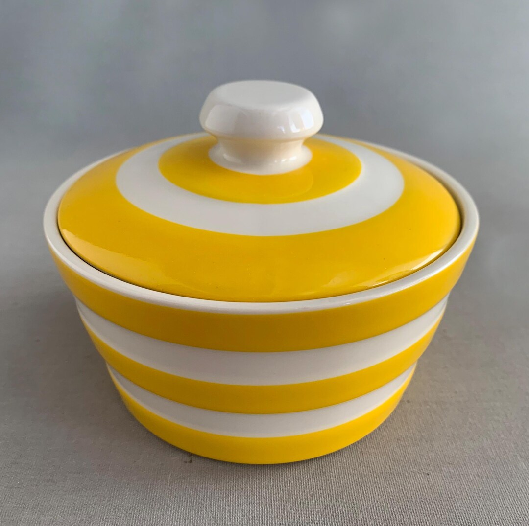 Cornishware Yellow Butter Dish - Etsy UK