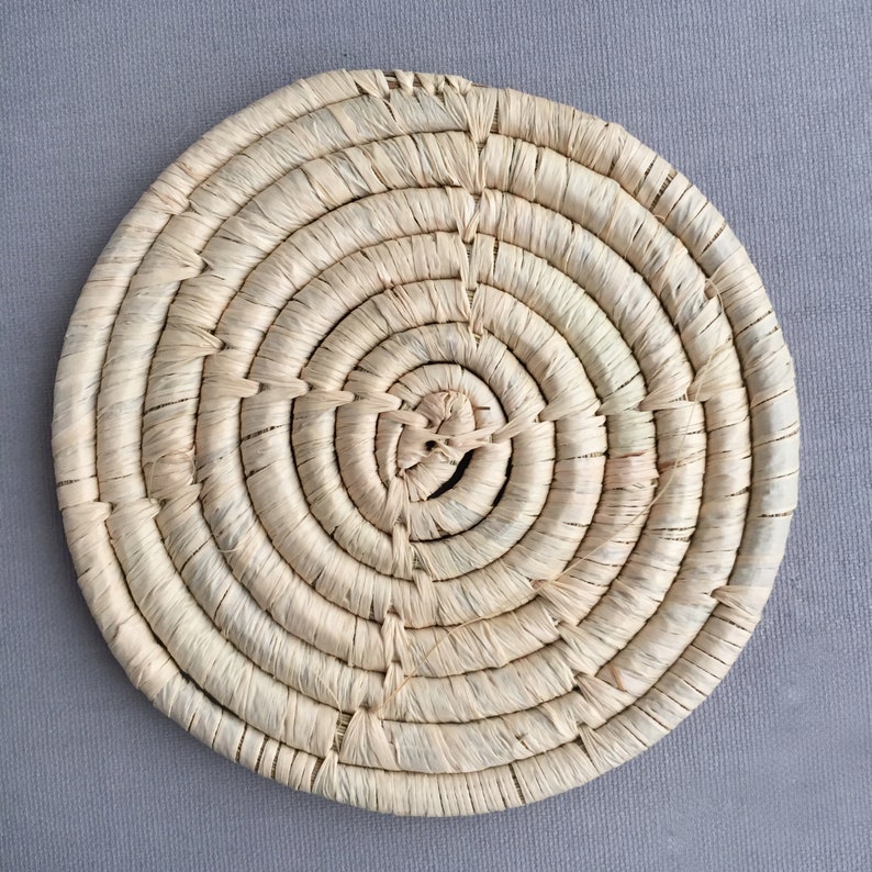 Set of 6 Raffia Coasters - Etsy UK