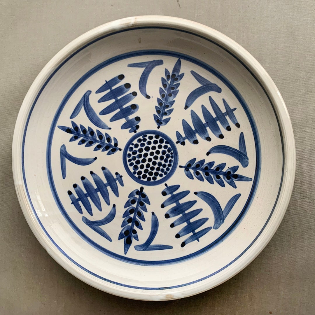 Hand Painted Studio Pottery Plate - Etsy