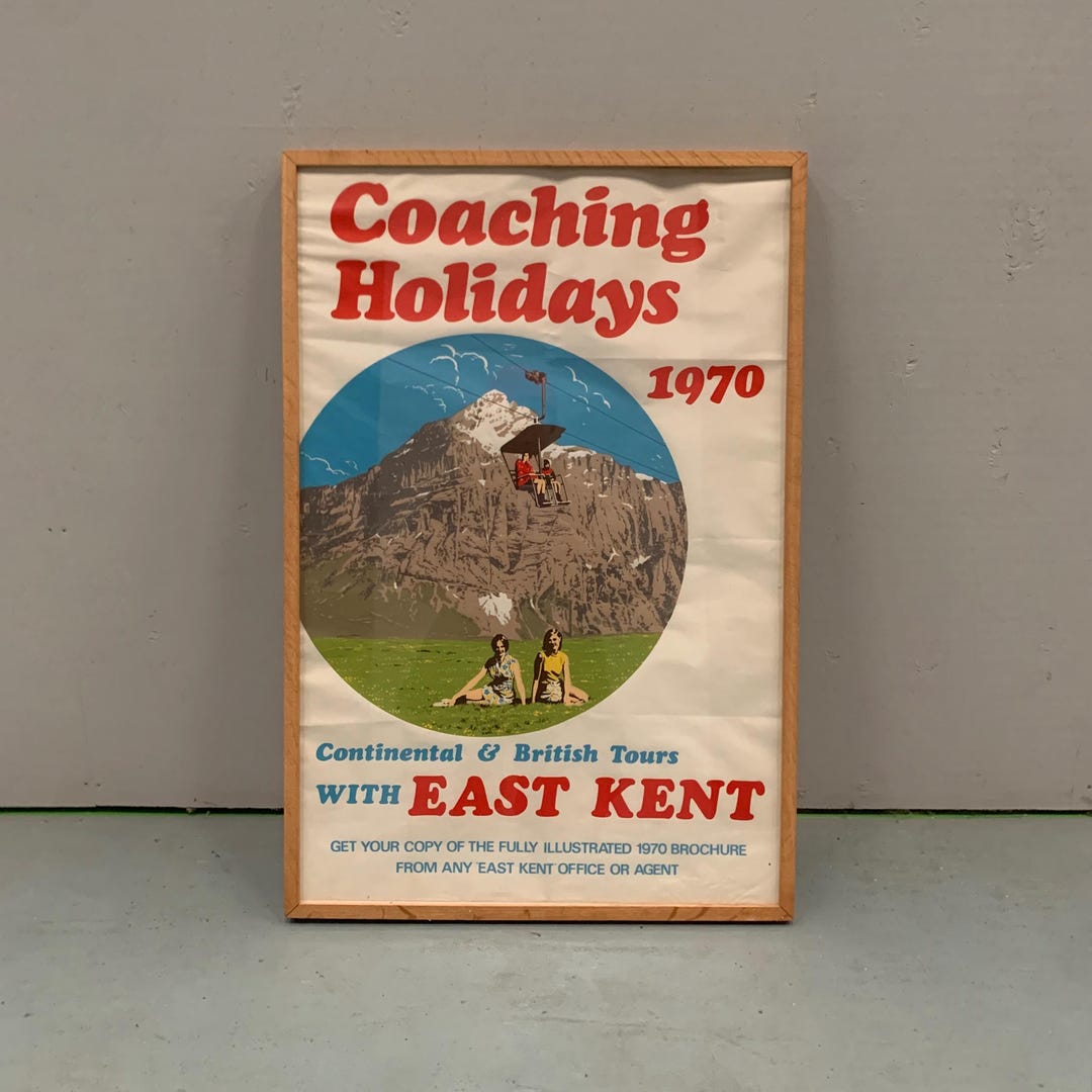 Original Vintage 1970s East Kent Bus Travel Poster - Etsy