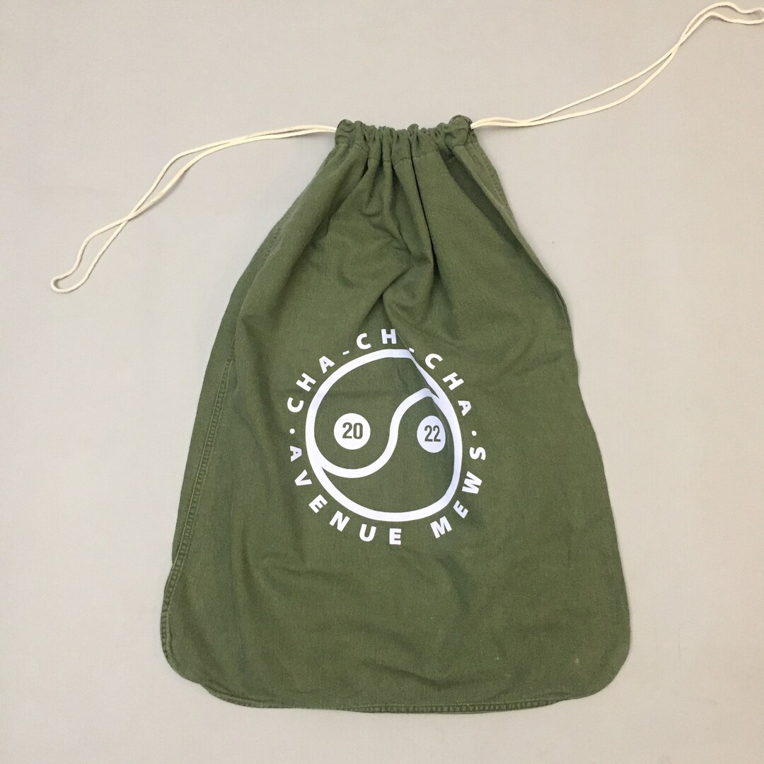 Vintage Army Laundry Sack: Screen Printed Cotton Utility Bag - Etsy