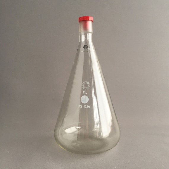 Pyrex Erlenmeyer Flask science glass vase 2 liter | Etsy