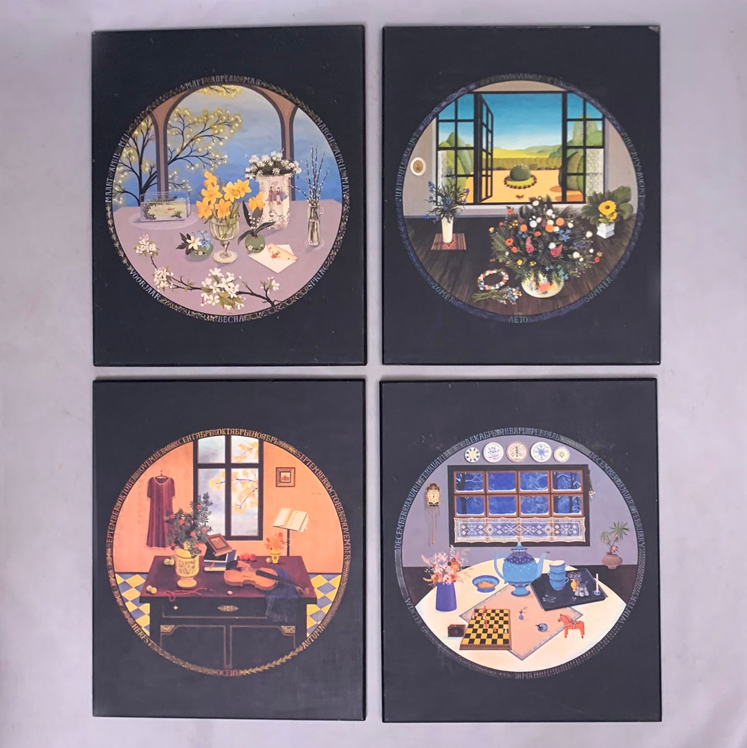 Block Mounted 1970s Poster Set - Etsy