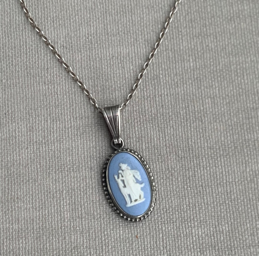 Wedgewood Silver Pendant - Etsy