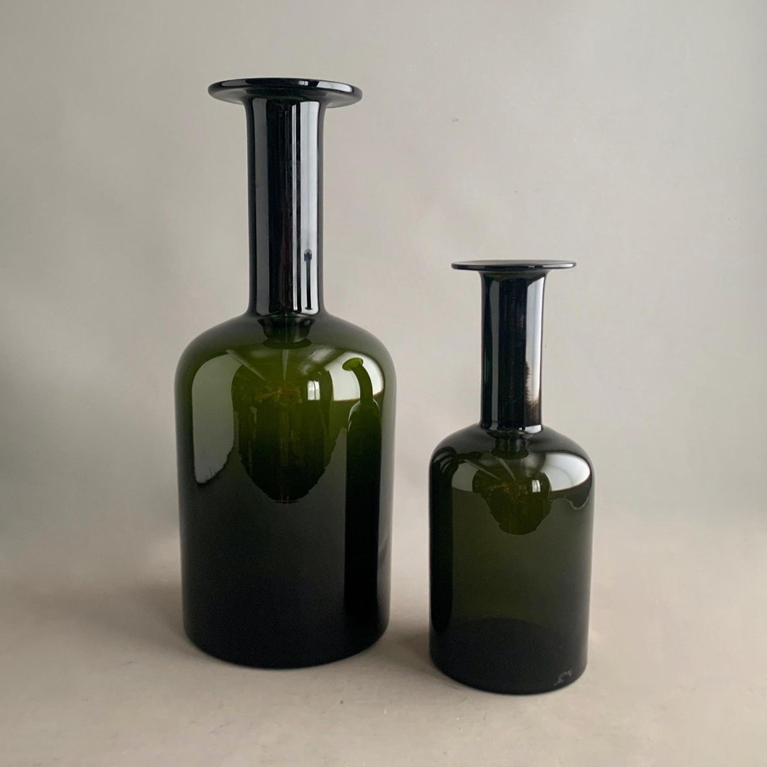 X Large Dark Green Gul Vase Otto Brauer - Etsy UK