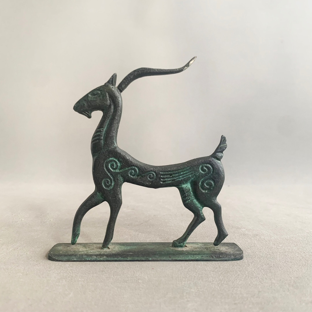 Little Bronze Goat Greek Statue - Etsy