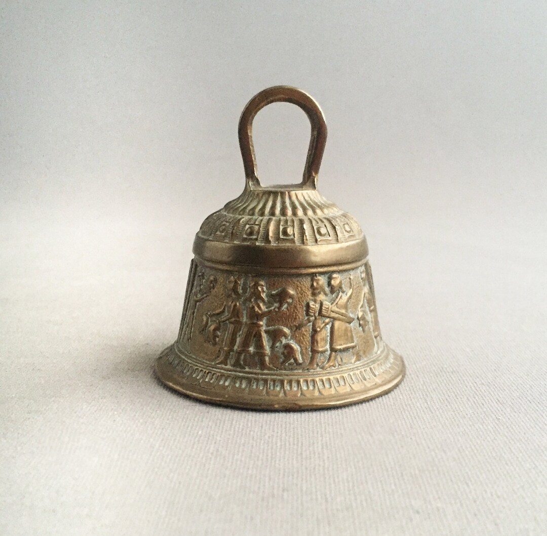 Embossed Brass Bell - Etsy UK