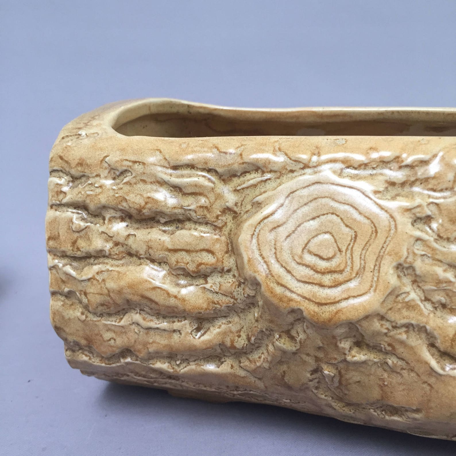 Ceramic log planter | Etsy