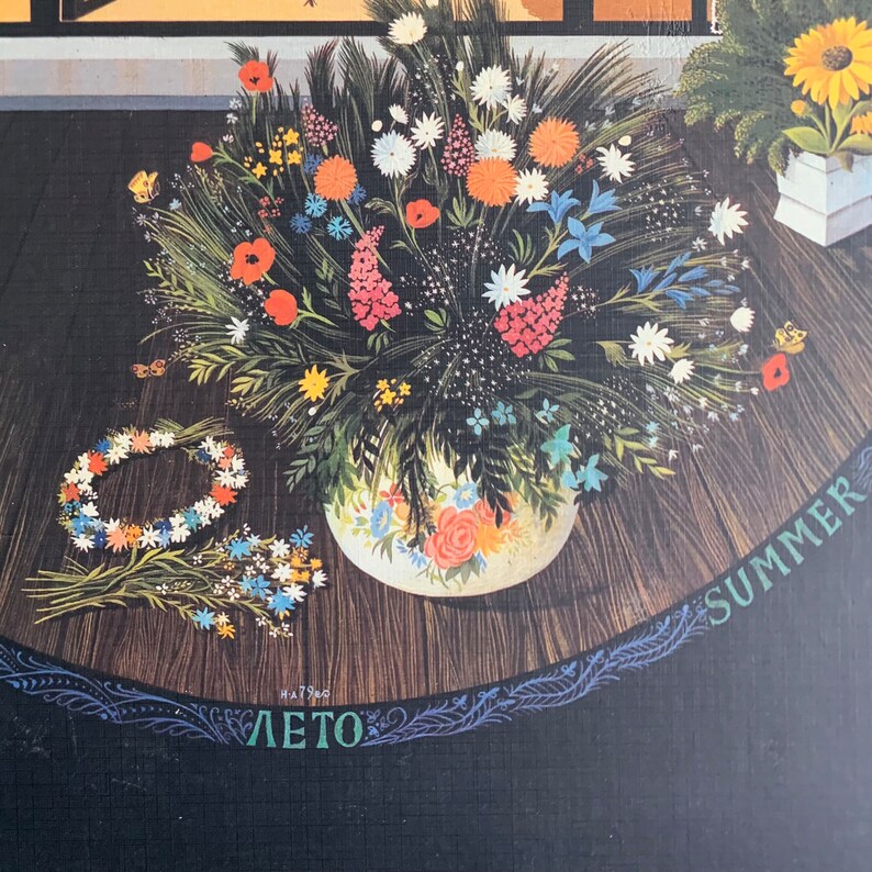 Block Mounted 1970s Poster Set - Etsy