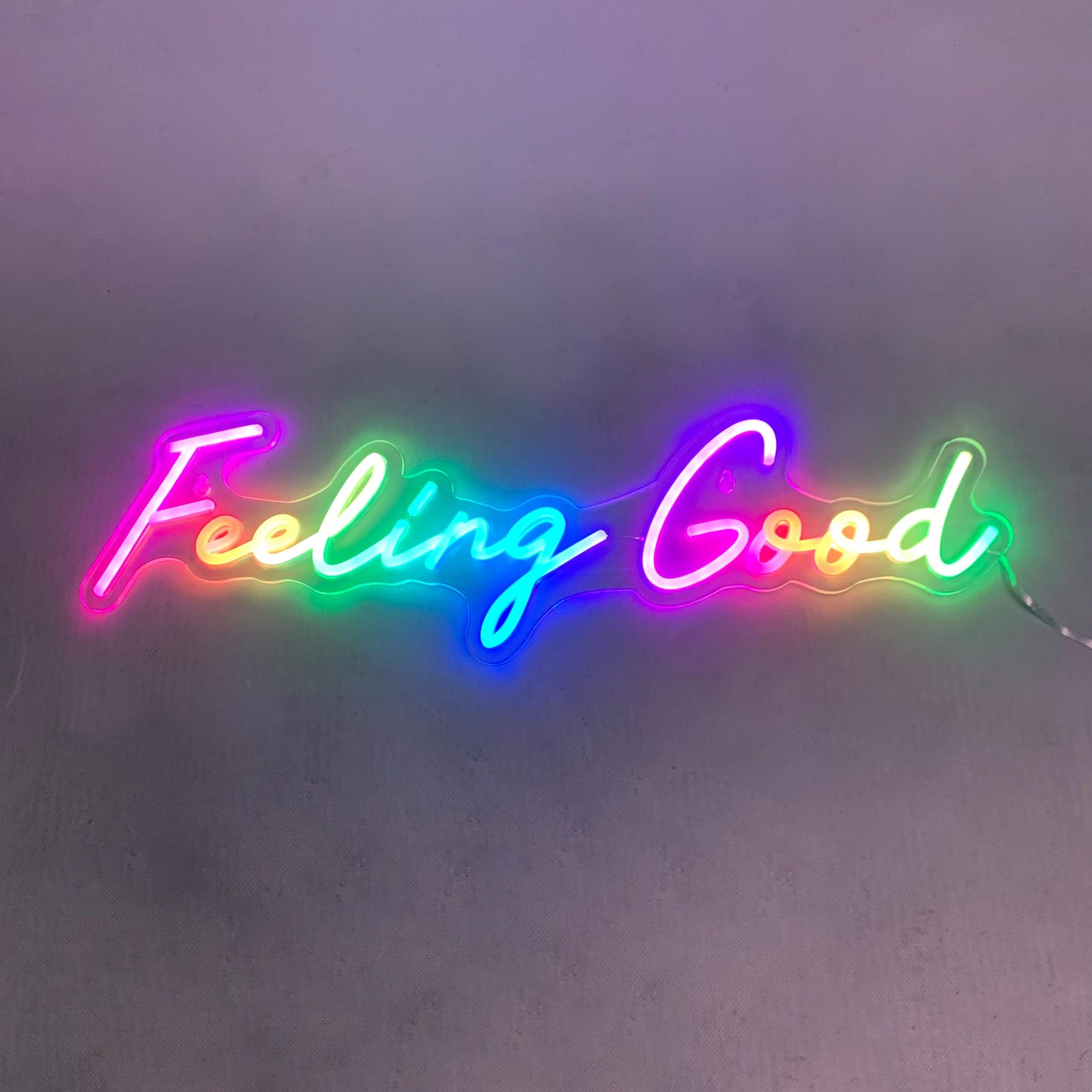 Feeling Good Rainbow Neon Style Led Light - Etsy