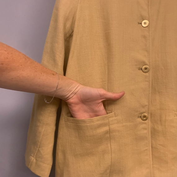 linen chore jacket - Gem