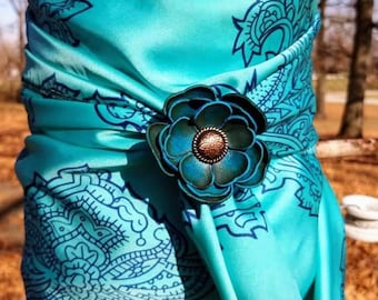 Wild Rag Scarf Slide, Rawhide Scarf Slide, Cowboy Scarf Slide, Hand ...