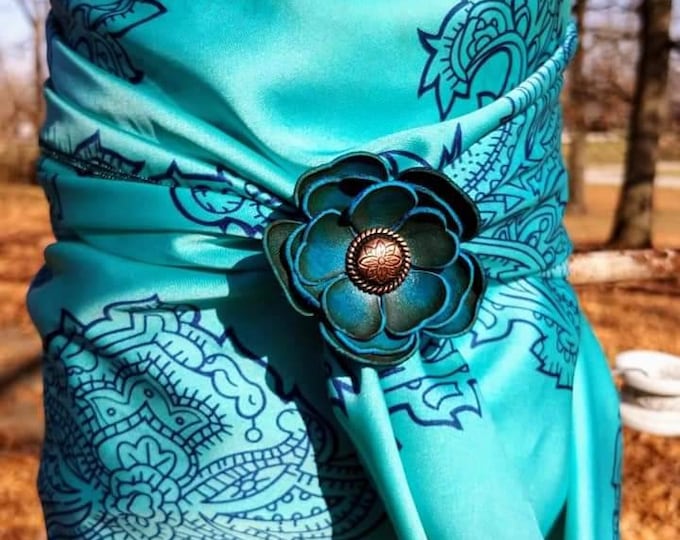 Wild Rag Scarf Slide, Rawhide Scarf Slide, Cowboy Scarf Slide, Hand ...