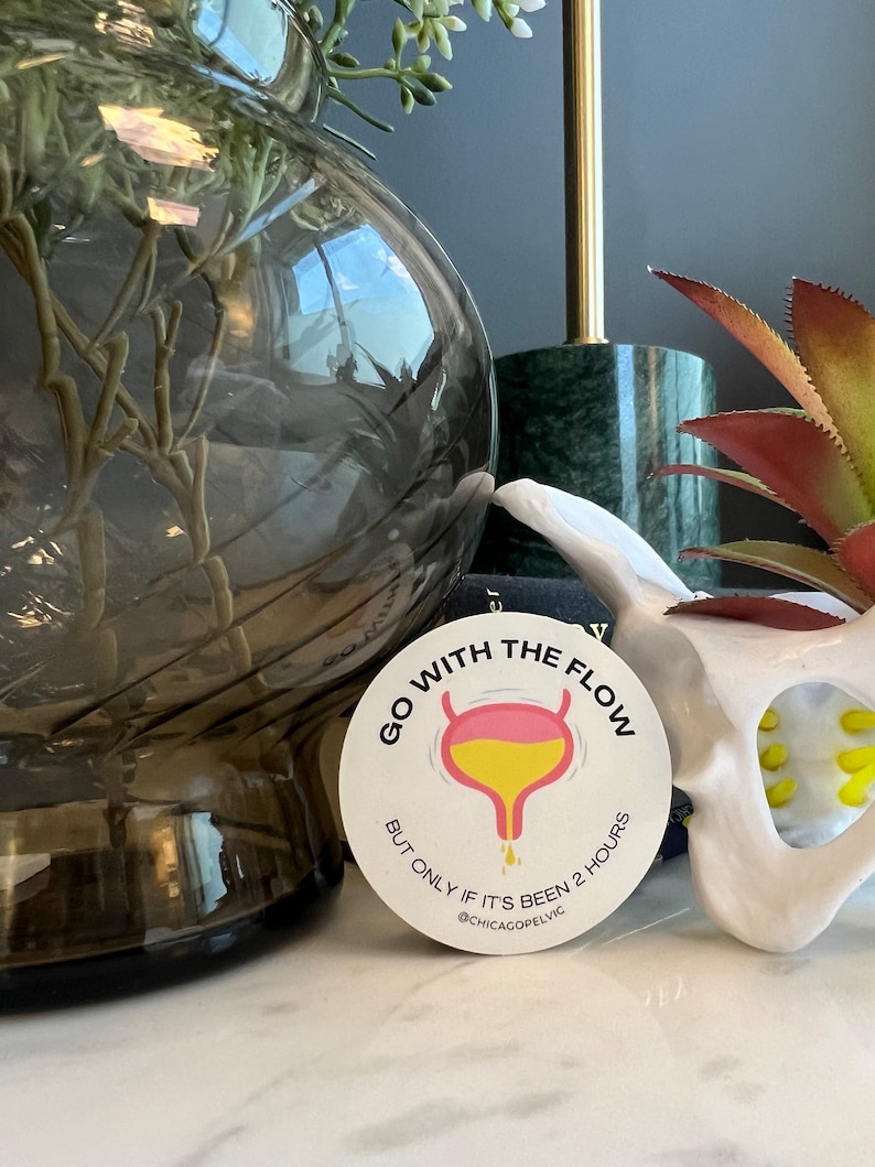 Go With the Flow Sticker, Pelvic Floor Sticker, Pelvic Health Sticker ...