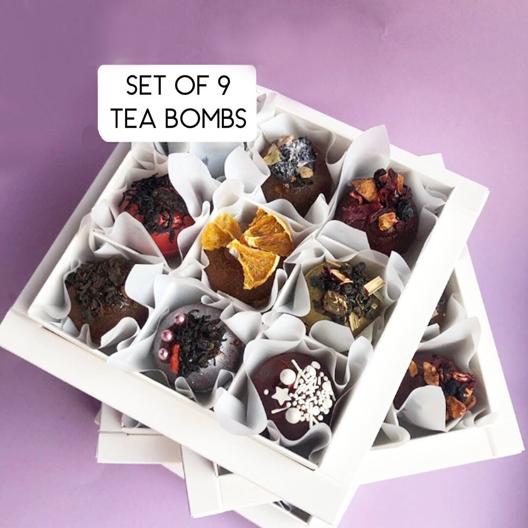 Gift Set 9 TEA BOMBS for Wedding Party Favor Gift for Her Him - Etsy