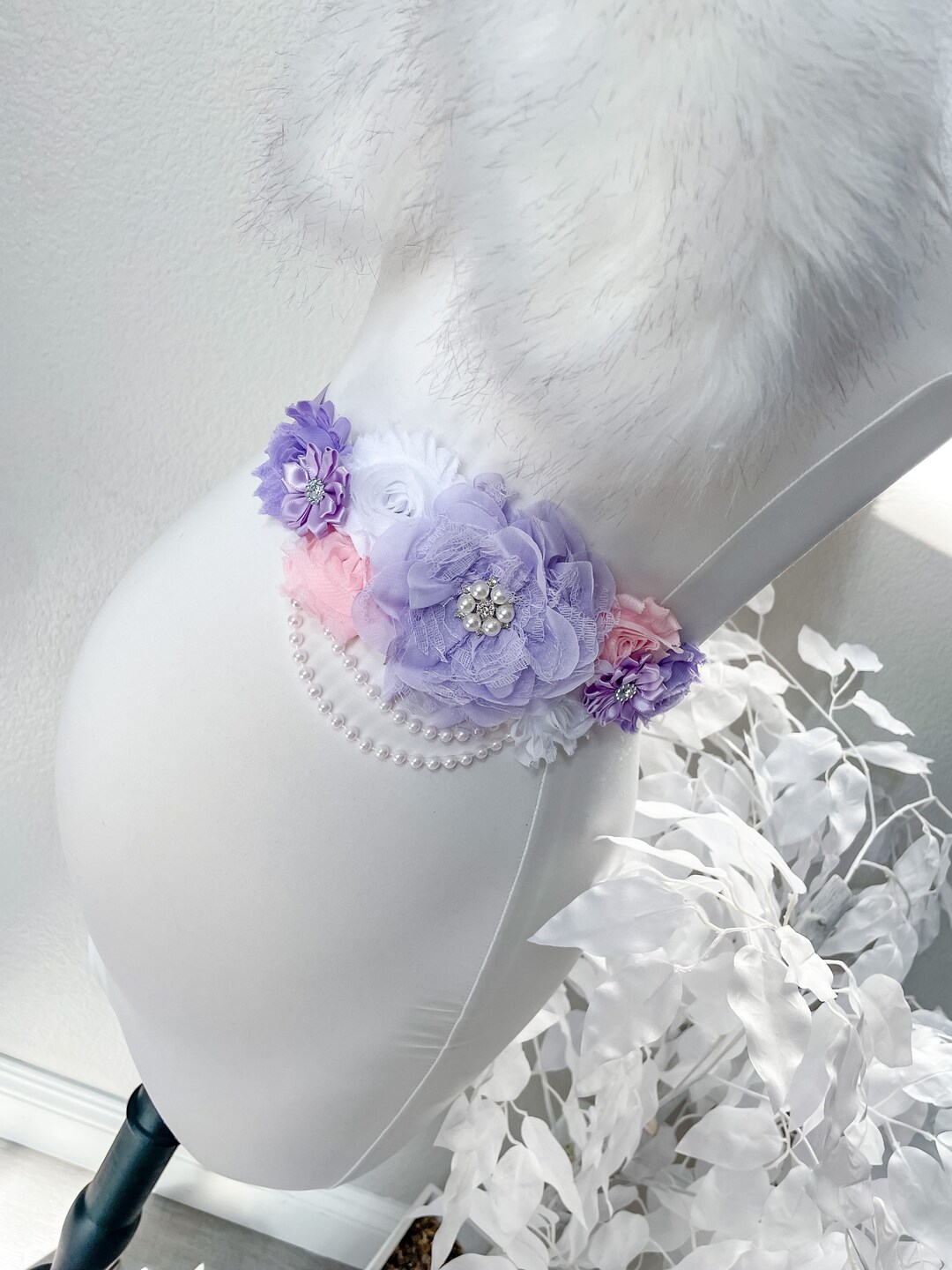 Lavender Maternity Sash Lavender Baby Shower Sash Purple and Pink ...