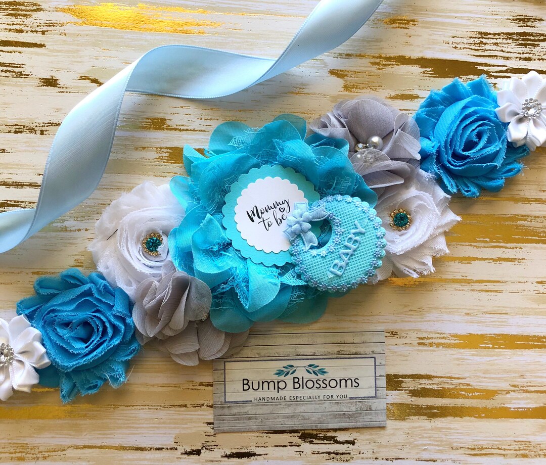 Blue Maternity Sash, Blue Mom to Be Sash, Its a Boy Sash for Baby ...