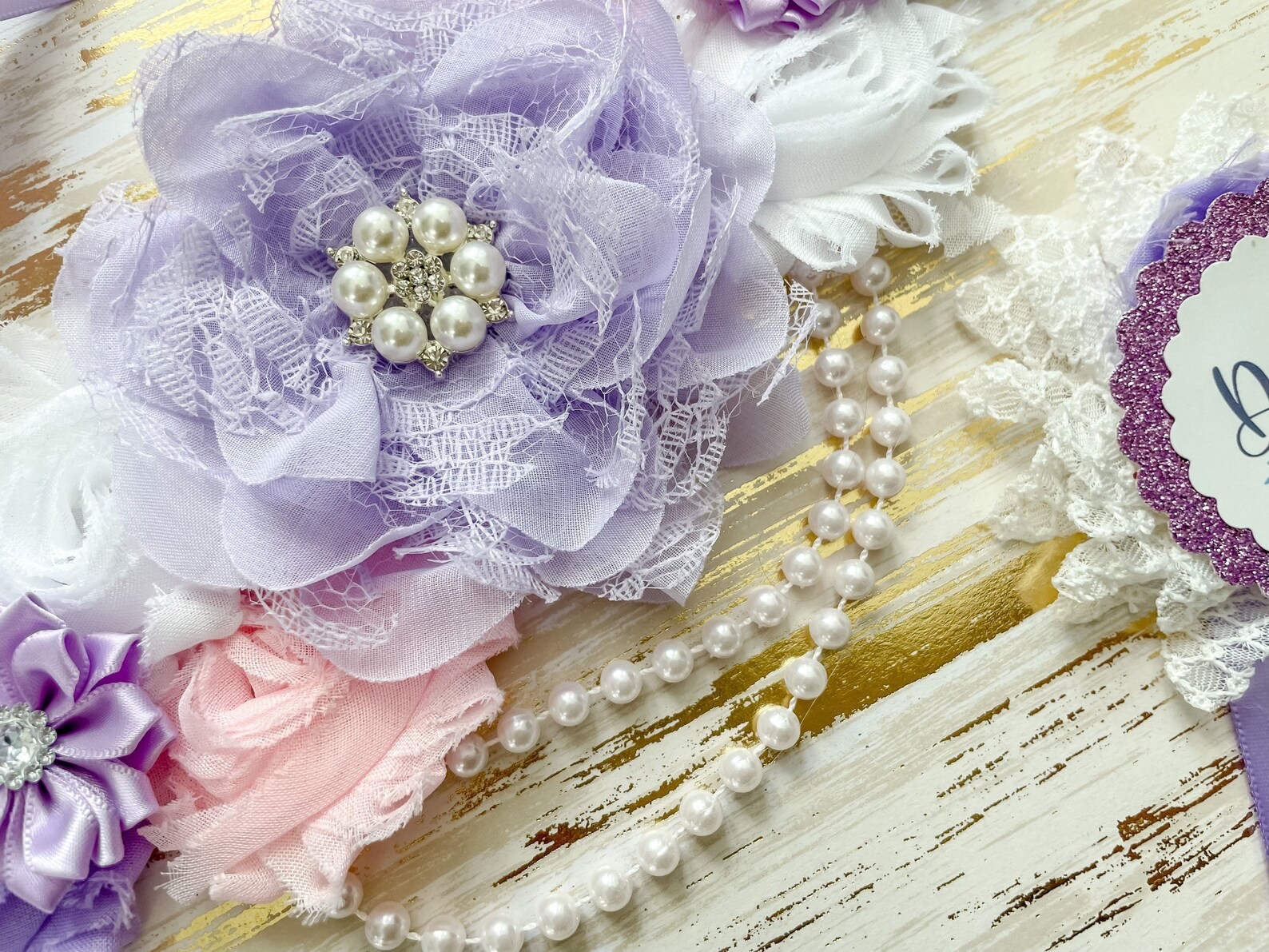 Lavender Maternity Sash Lavender Baby Shower Sash Purple and - Etsy