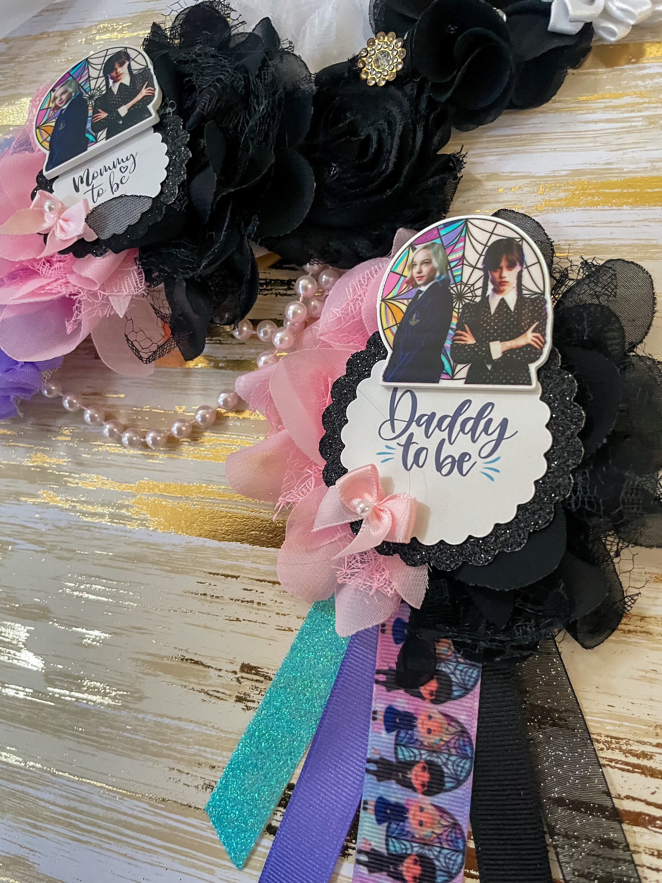 Wednesday and Enid Baby Shower, Mom to Be Sash for Baby Shower ...