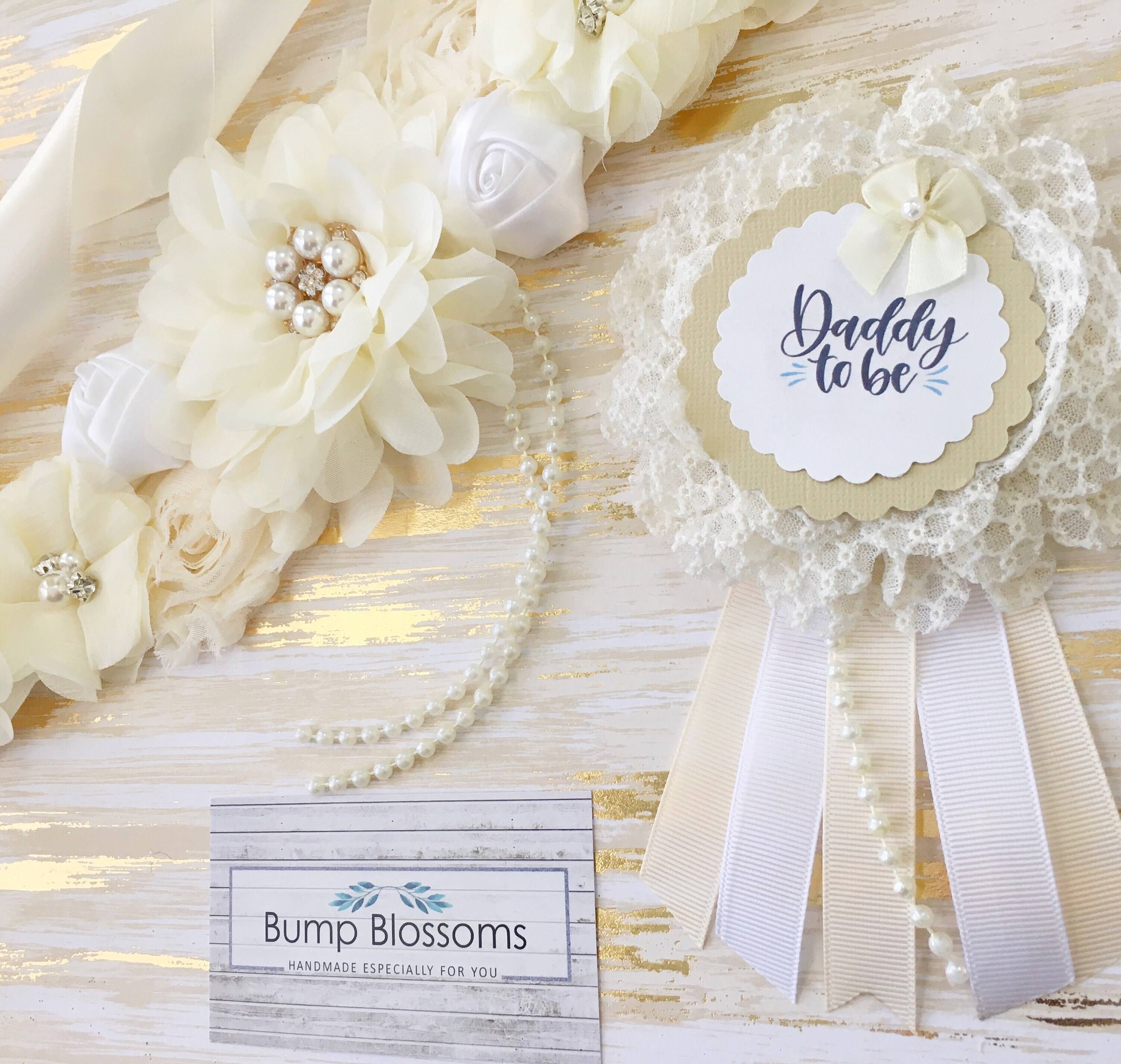 Ivory Maternity Sash for Baby Shower Ivory Mom to Be Sash - Etsy