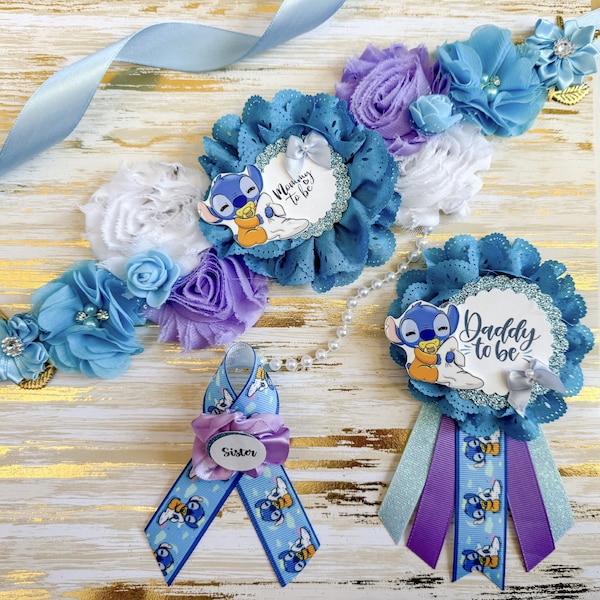 Stitch Mom to Be Pin - Etsy